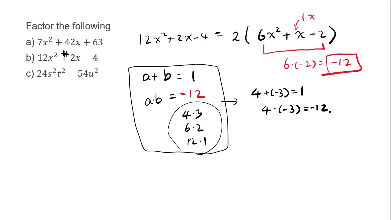 examples of factoring questions - YouTube