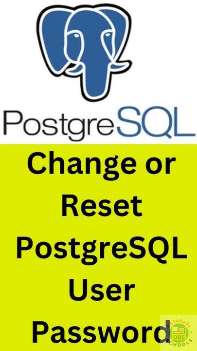 How to Change or Reset PostgreSQL User Password Using ALTER Statement & pgAdmin #postgresql ...