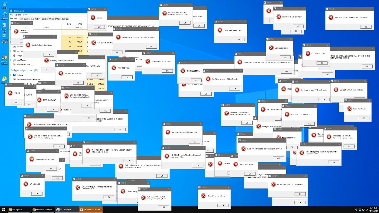 IL VIRUS PIU PERICOLOSO E SIMPATICO sul MIO COMPUTER (MEMZ) - YouTube