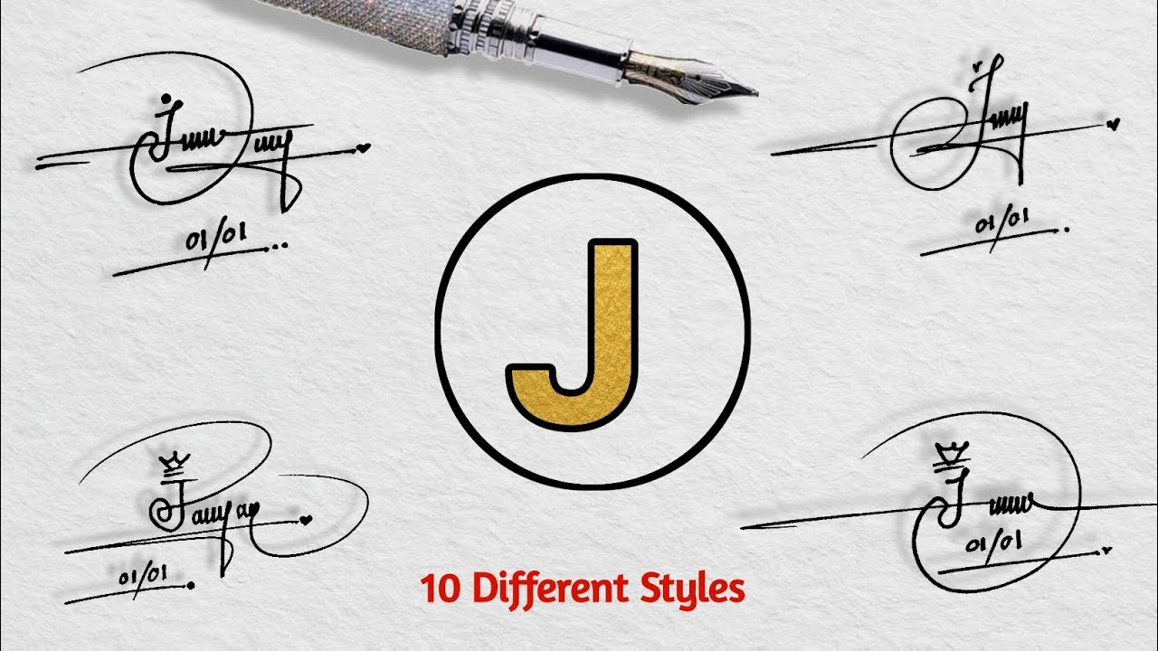 8 Stylish Signature Designs with Letter J ️ | Cool & Creative Signature ...