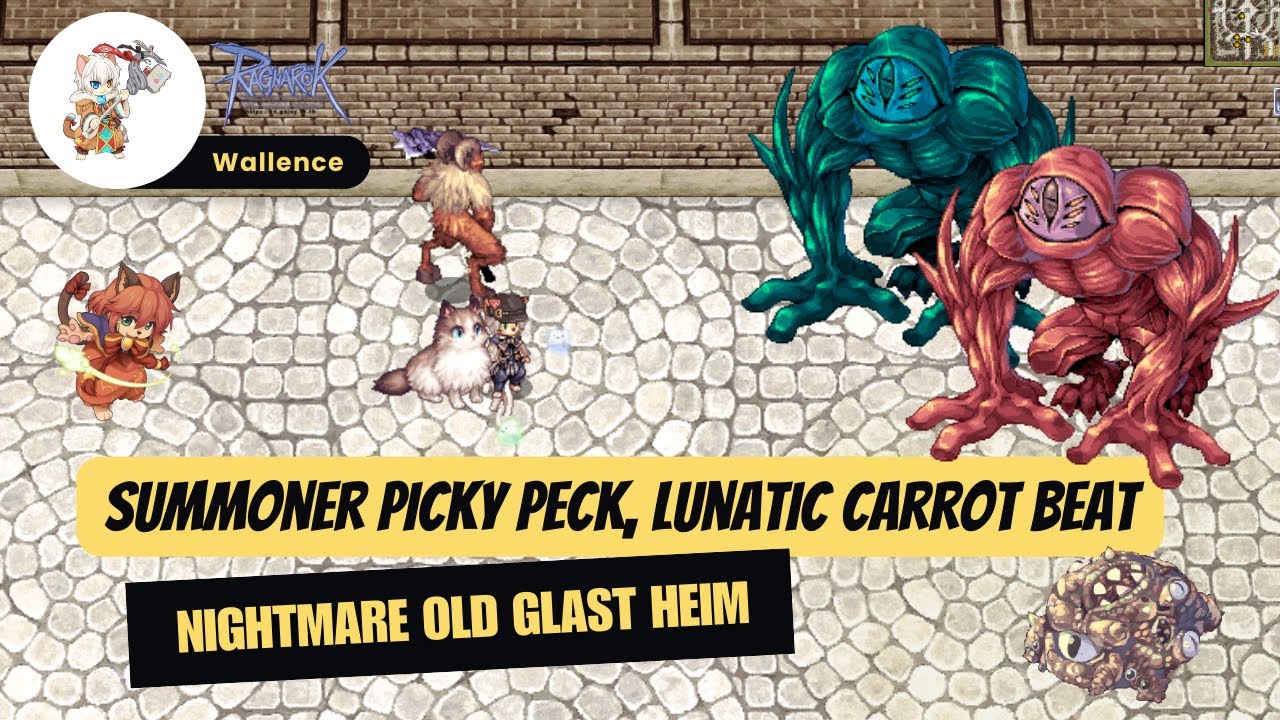 🔴Summoner Picky Peck, Lunatic Carrot Beat - Nightmare Old Glast Heim ...