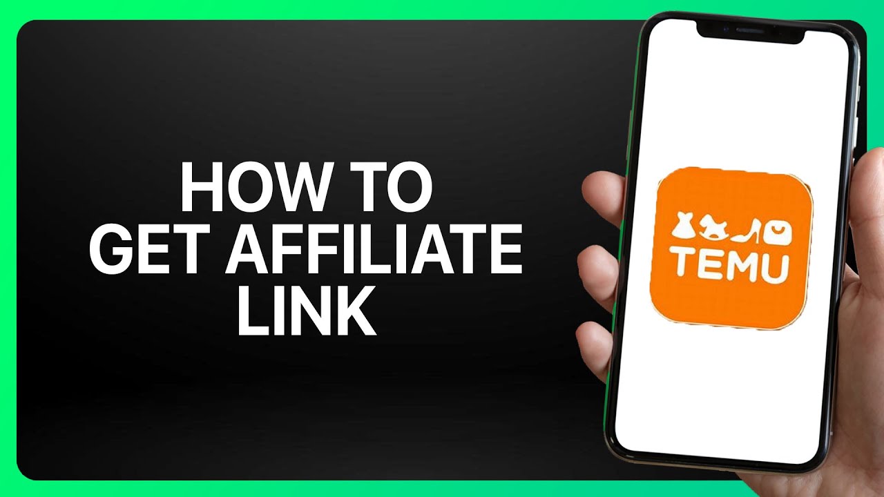 How To Get Temu Affiliate Link Tutorial - YouTube
