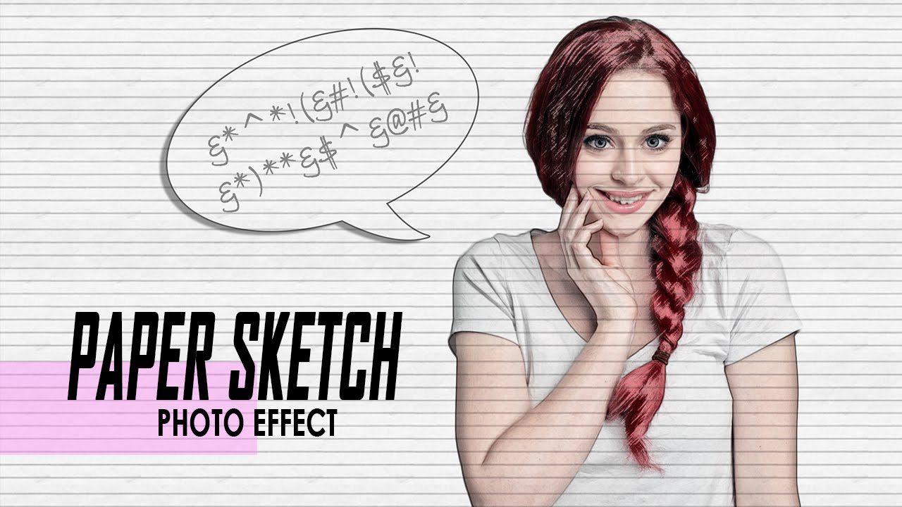 How To Make Paper Sketch Portrait Effect In Photoshop - YouTube