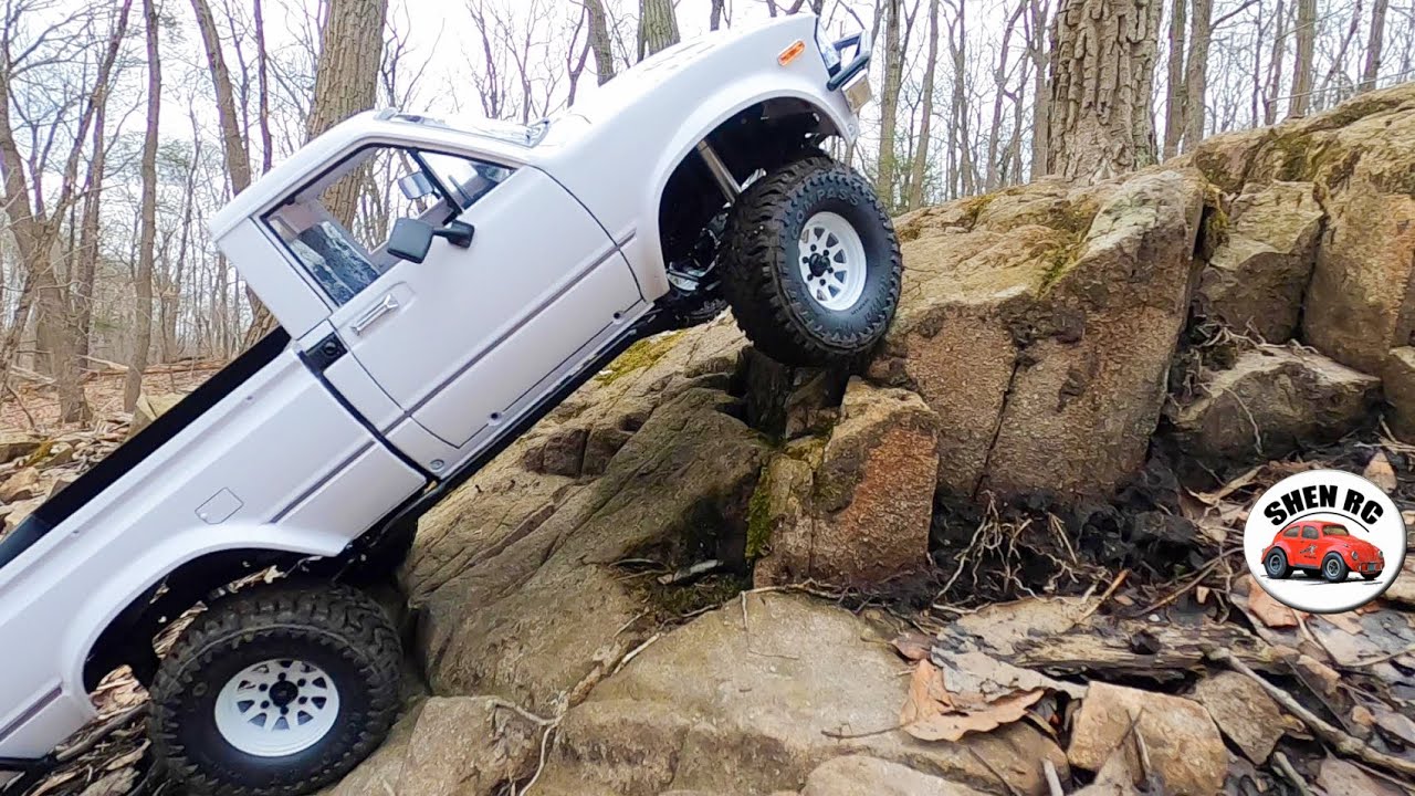 RC4WD Trail Finder 3 modified Suspension Test run - YouTube