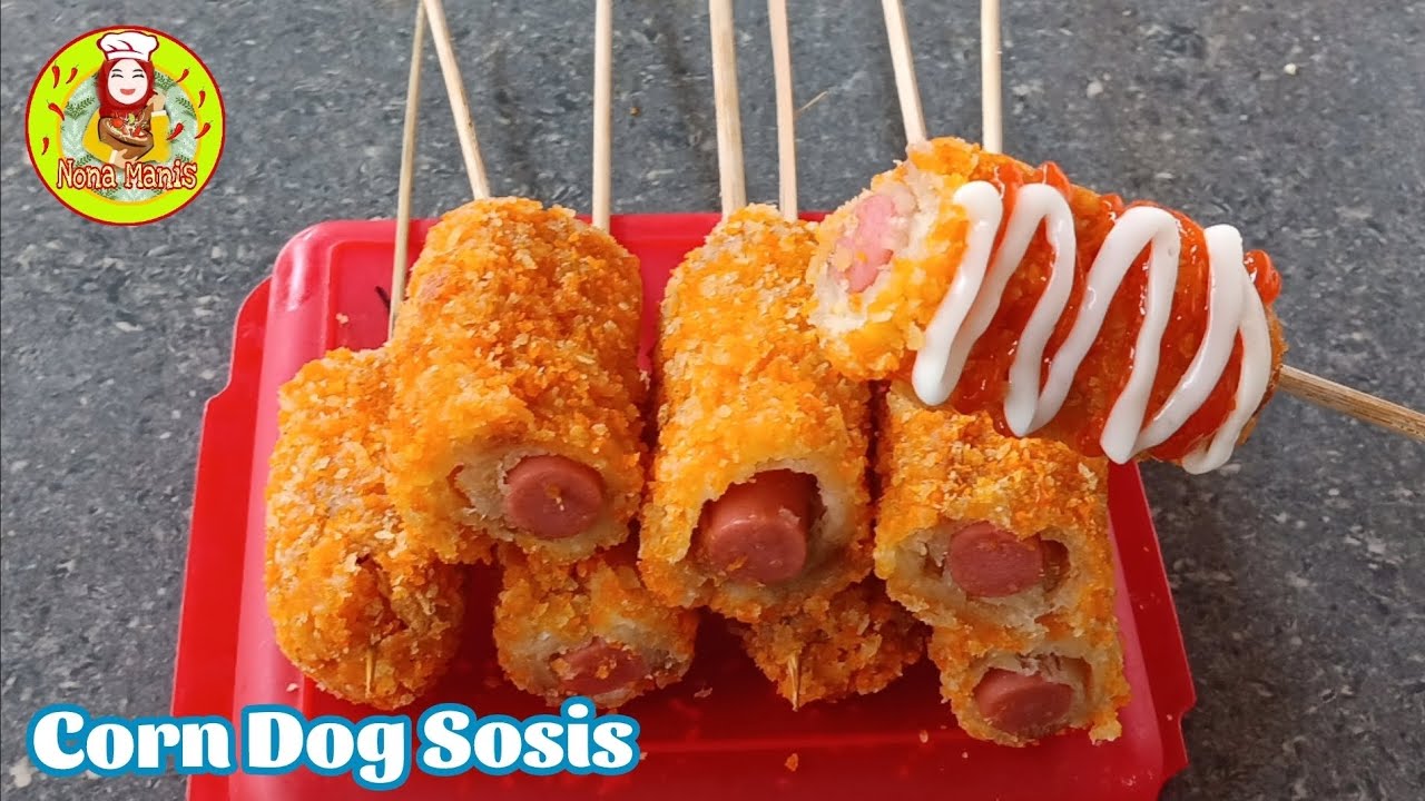 Jajanan Depan SD ... Corn Dog Sosis - YouTube