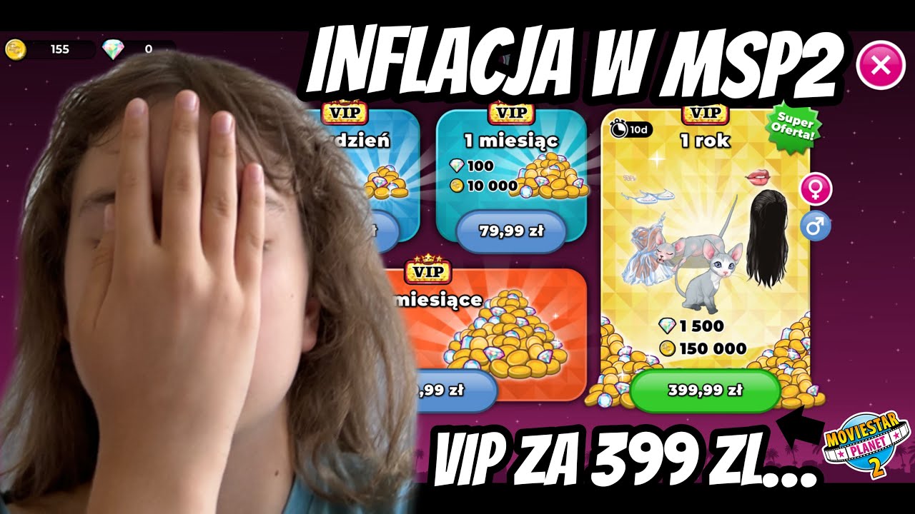 Inflacja w Msp2! VIP na rok za 399 złotych?! 🥴💸 MovieStarPlanet2 - YouTube