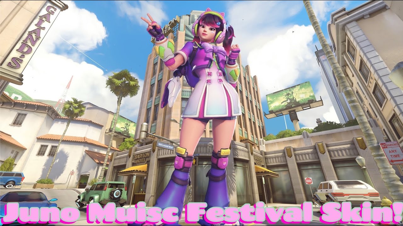 juno music festival skin!💜💚overwatch 2 ~ juno competitive gameplay ...