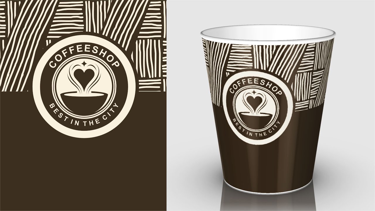 Paper cup Sleeve Design | COFFEE CUP | Easy & Creative Design ...