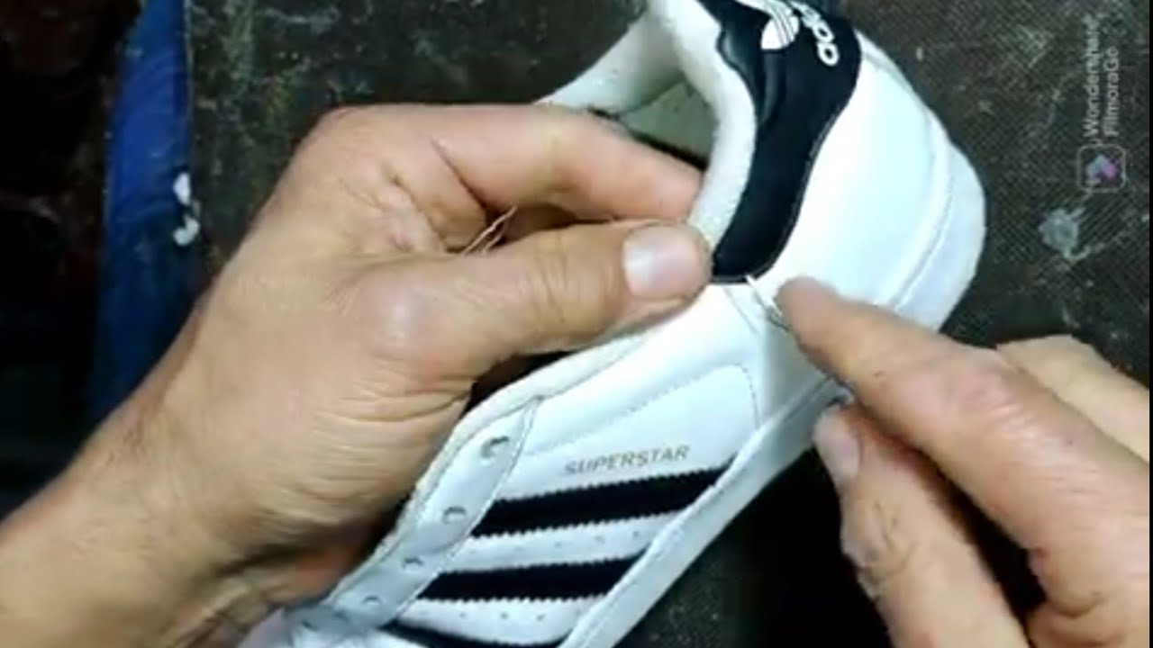 cómo reparar el talón de las tenis - YouTube