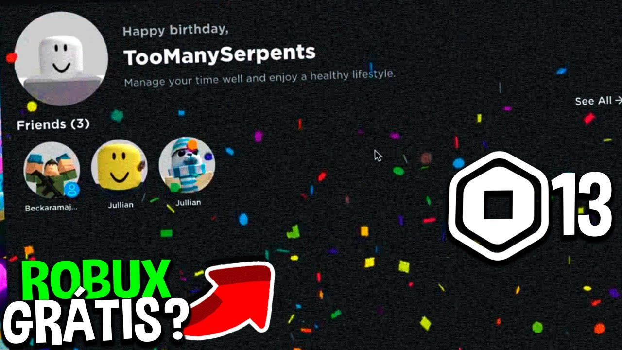 ROBUX GRÁTIS NO SEU ANIVERSÁRIO? ROBLOX 😮 - YouTube