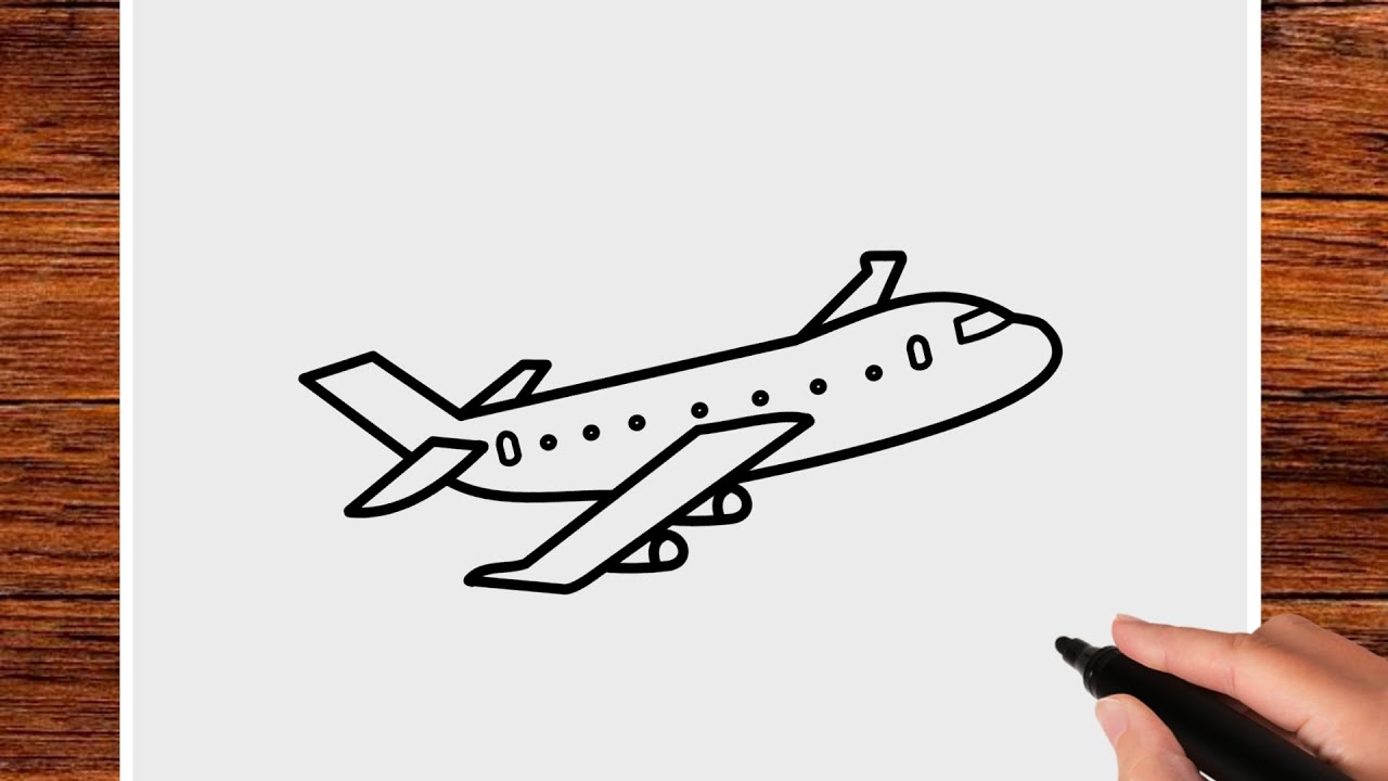 dibujo fácil | cómo dibujar un avión | how to draw an airplane ...