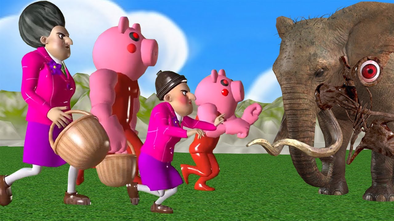 Scary Teacher 3D Siren Head Best Prank Miss T and Piggy with Child ...