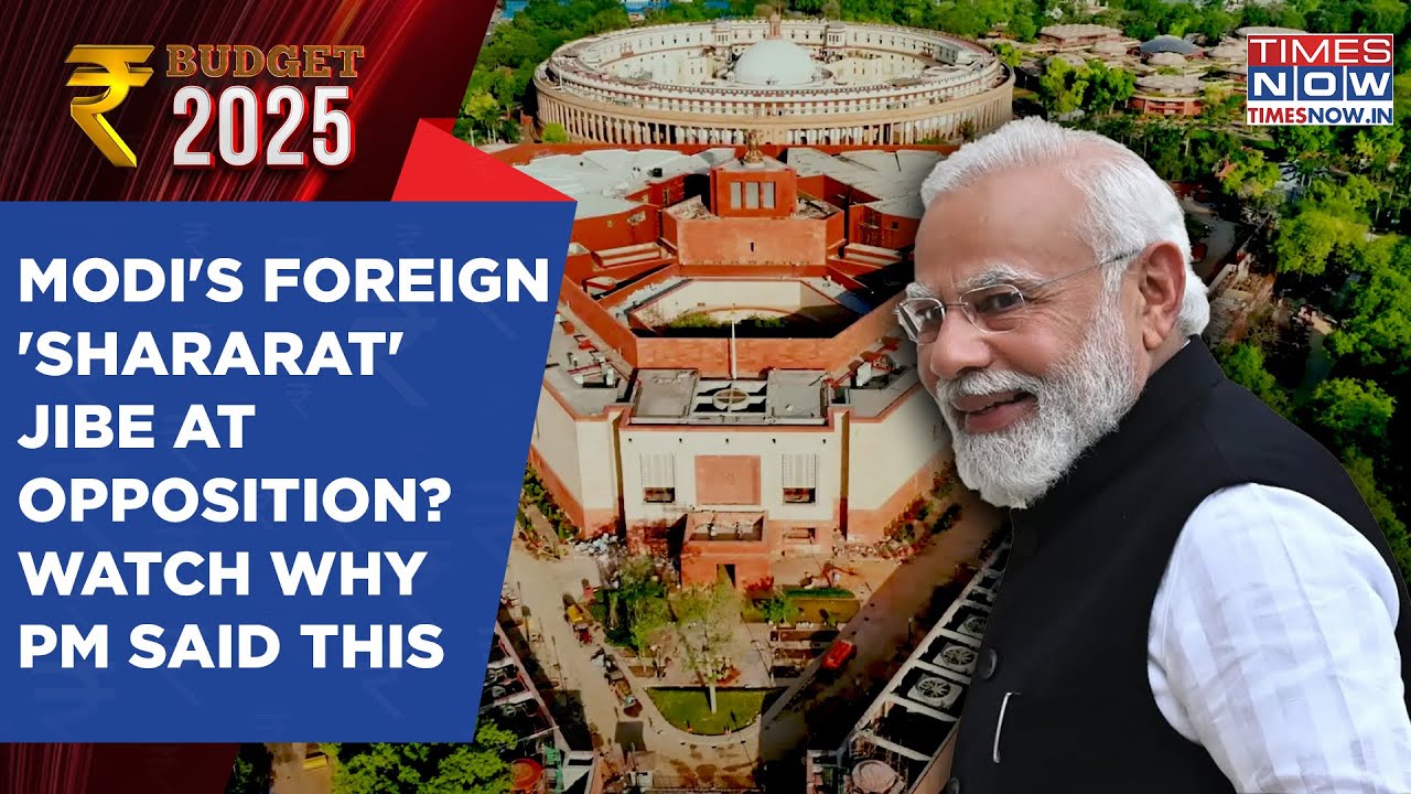 Budget 2025: PM Modi's Foreign 'Shararat' Jibe Before Sitharaman's Bahi ...