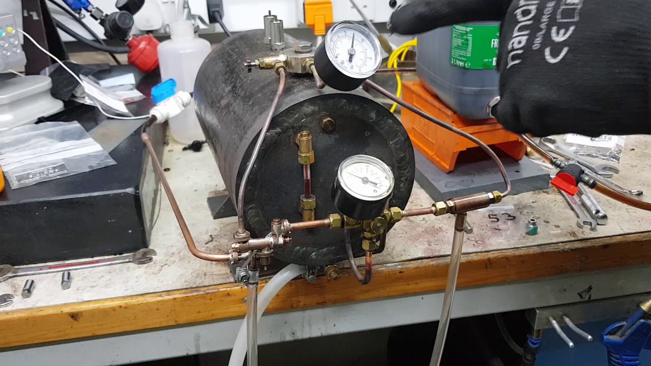Testing a prototype scale 8X live steam Injector - YouTube