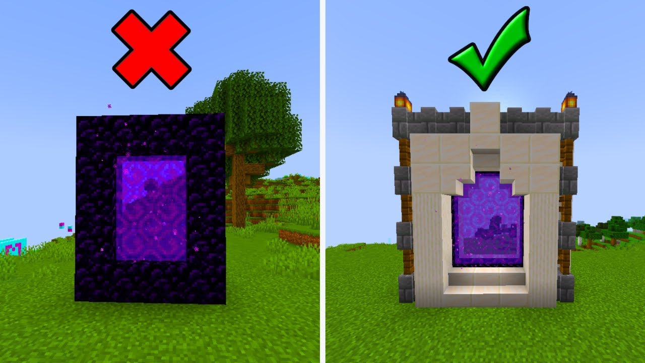 5 DECORACIONES PARA PORTALES DEL NETHER - YouTube