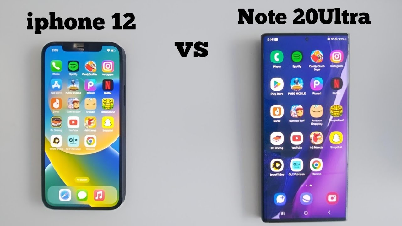 iphone 12 VS Samsung Note 20 Ultra || Speed Test - YouTube