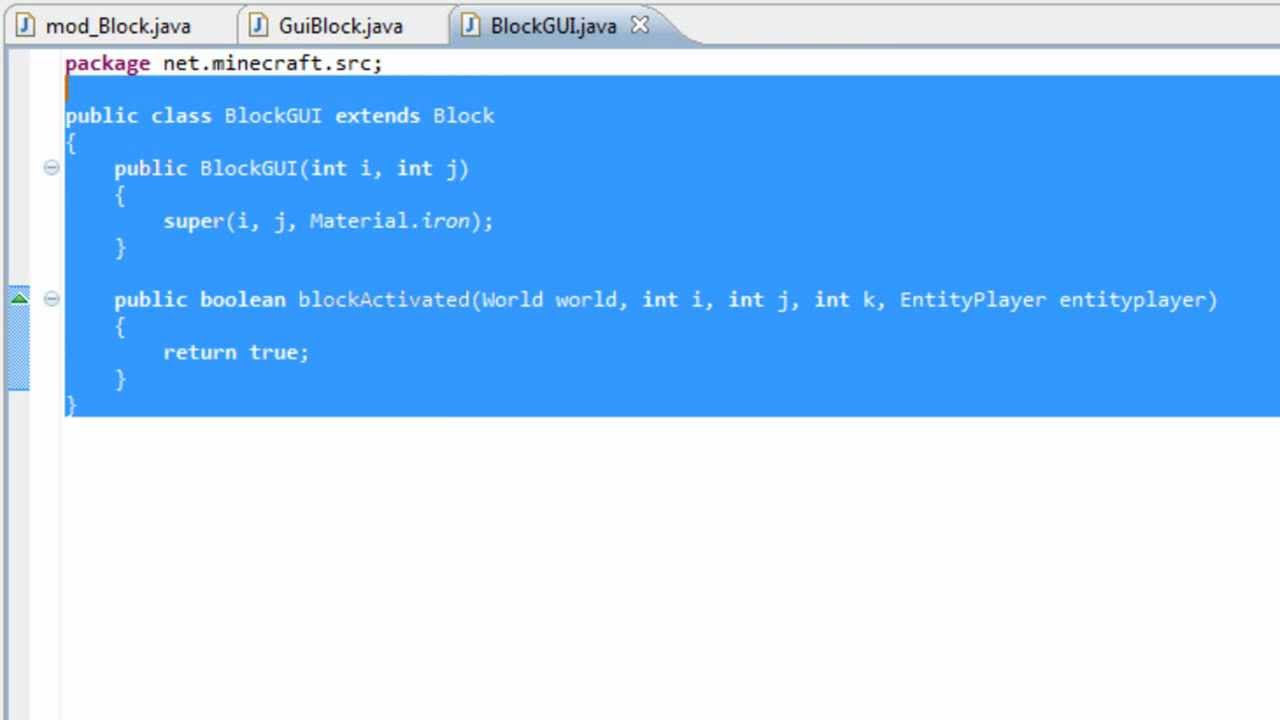 [WI] 015 - Adding a GUI to a Block (ModLoader) - YouTube