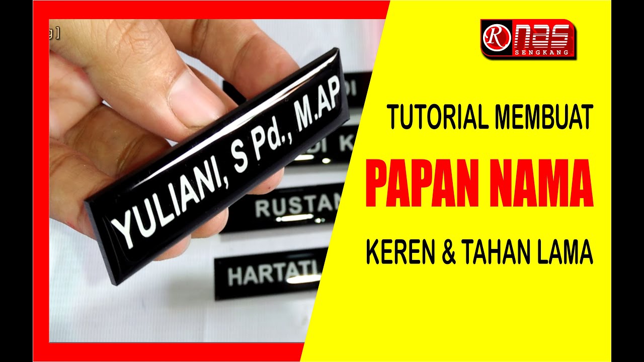 TUTORIAL MEMBUAT PAPAN NAMA DADA RESIN KEREN DAN TAHAN LAMA / HOW TO MAKE NAMETAG - YouTube