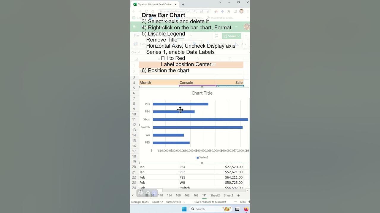 Dynamic Bar Chart Excel Tips And Tricks Youtube