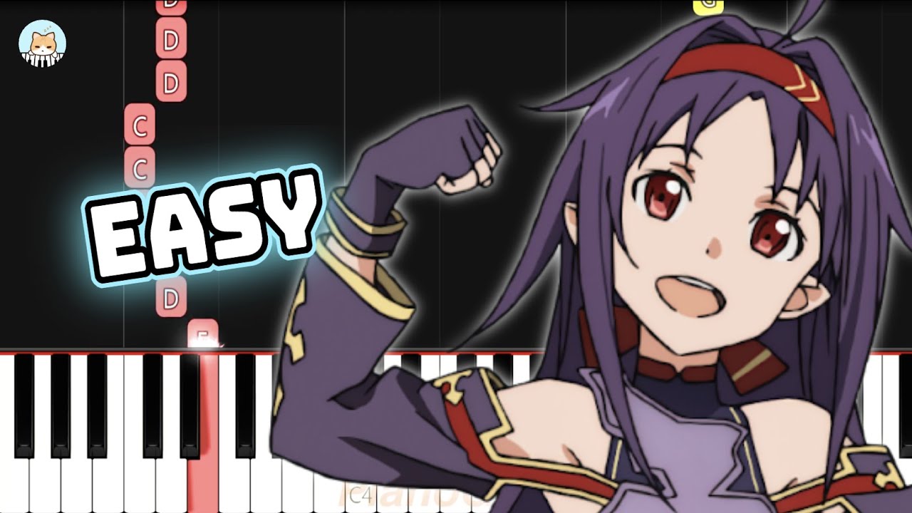Sword Art Online II OP 2 - "Courage" - EASY Piano Tutorial & Sheet ...