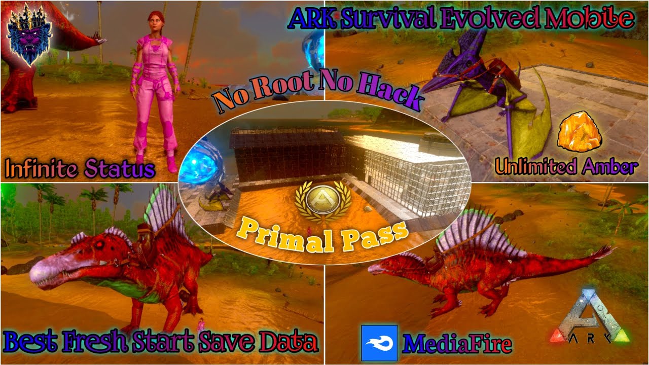 ARK:Mobile Fresh Start Save Data🔥Primal Pass🔥Unlimited Amber🔥All ...