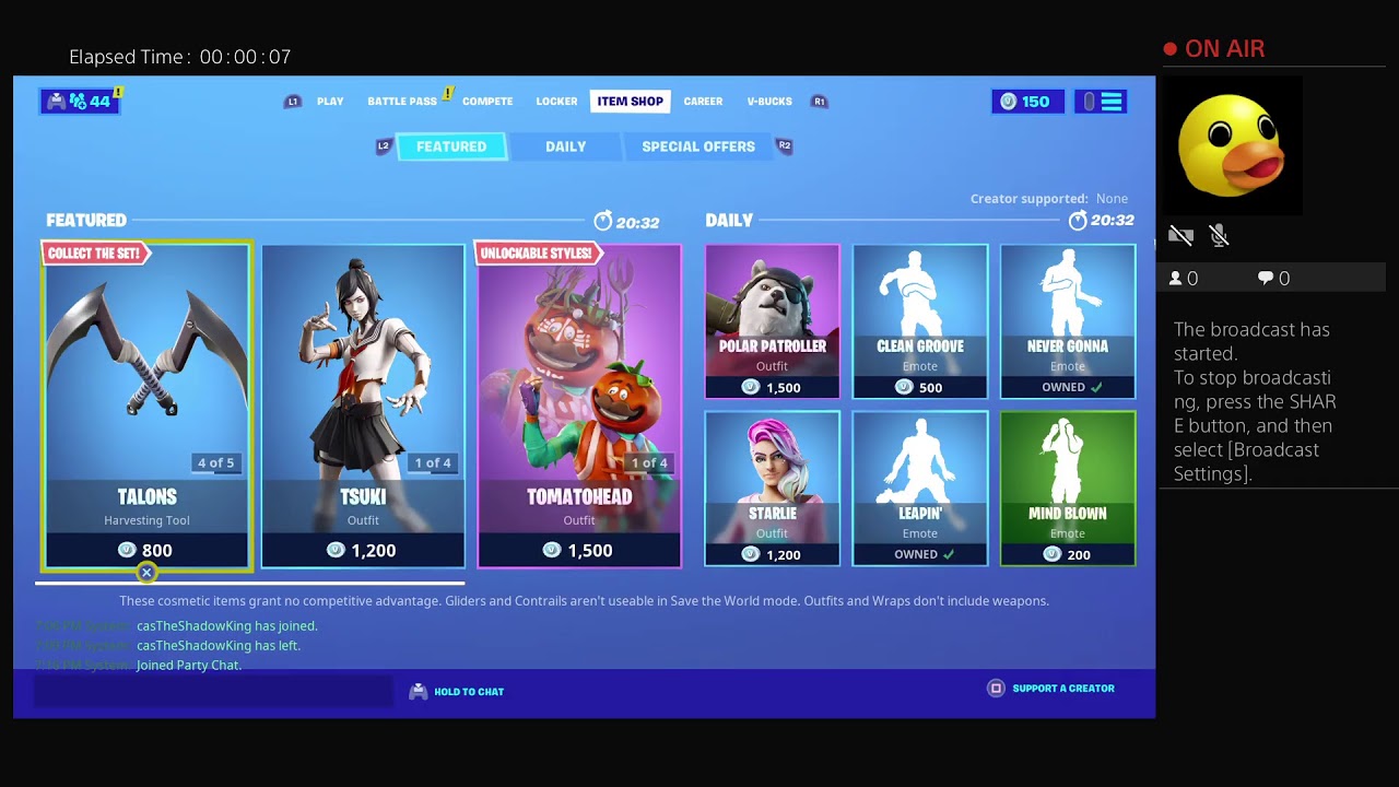New fornite shop - YouTube