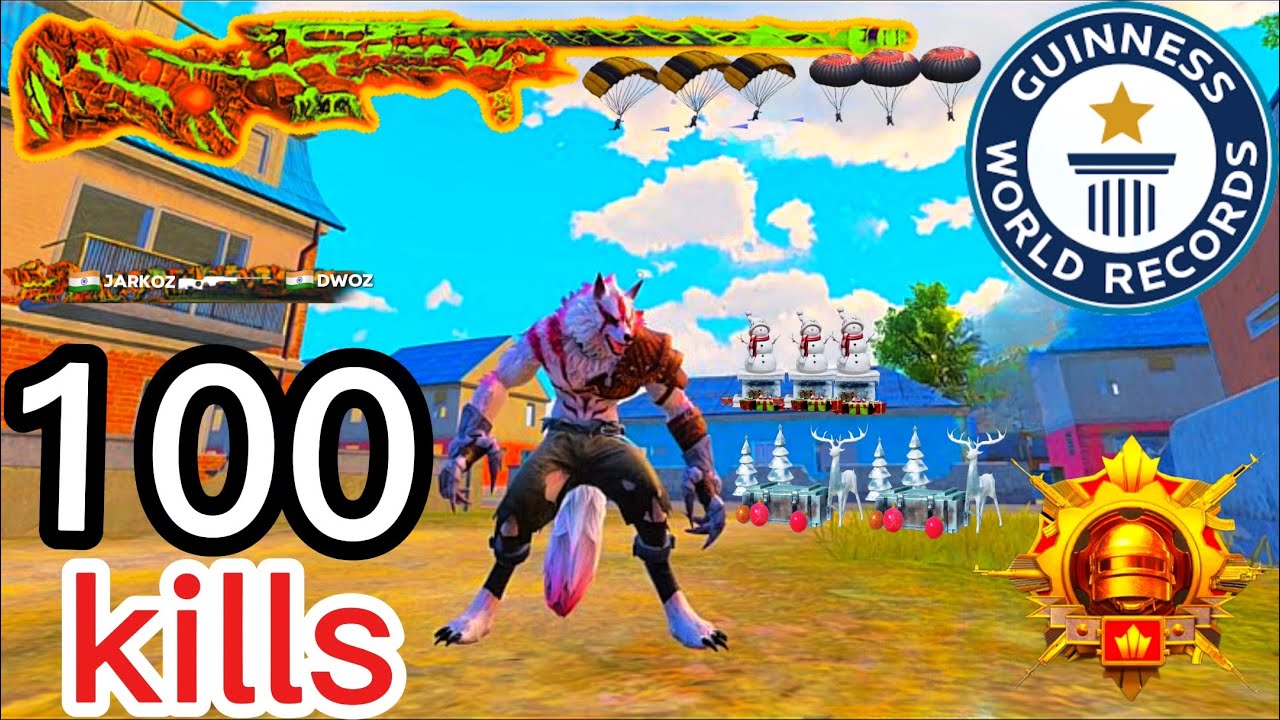 100 Kills😱In 1 Match New Skin Wolf🔥PUBG MOBILE - YouTube
