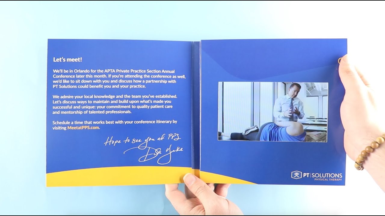 [videoCARD] PT Solutions Physical Therapy LCD Video Invitation Card ...