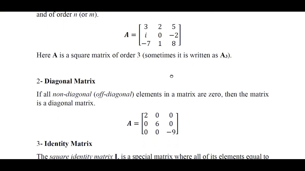 Matrices P1 - YouTube