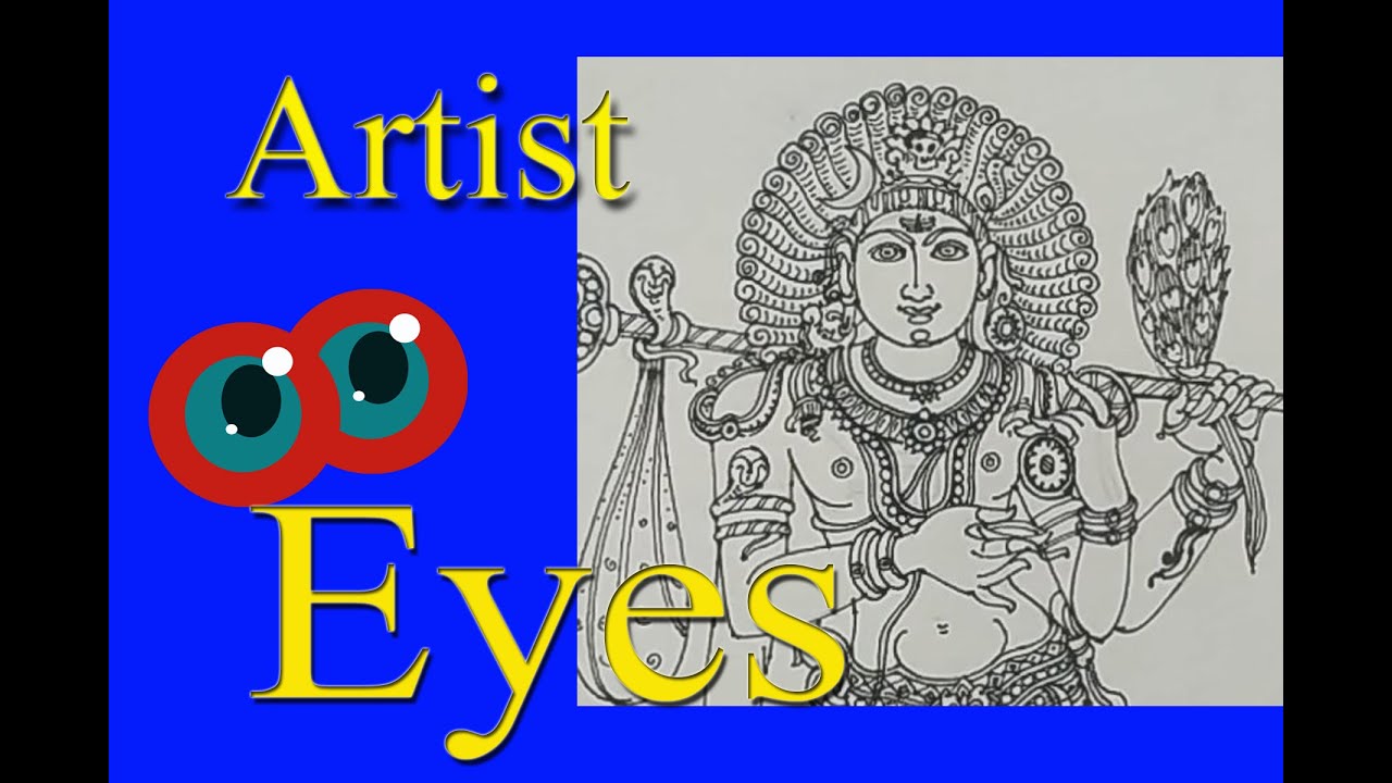 sri kankala murti traditional drawing - YouTube