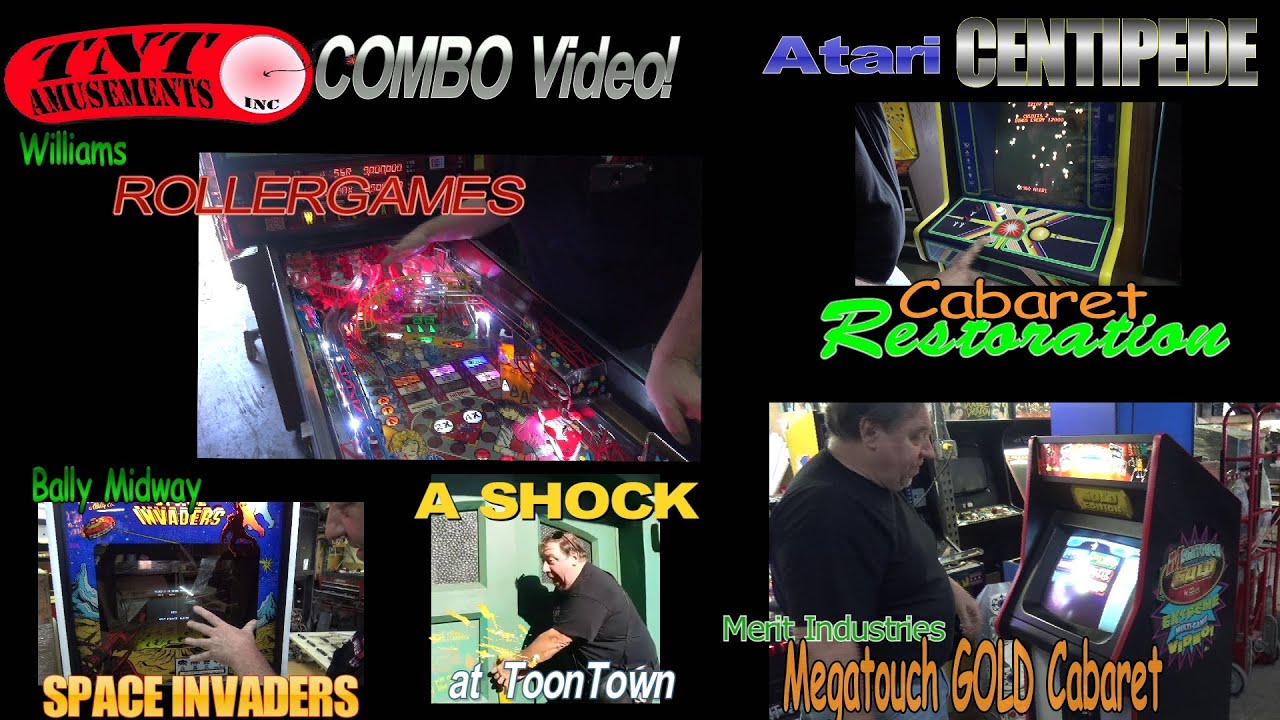 #1020 Atari CENTIPEDE Cabaret-Bally SPACE INVADERS-Williams ROLLERGAMES ...