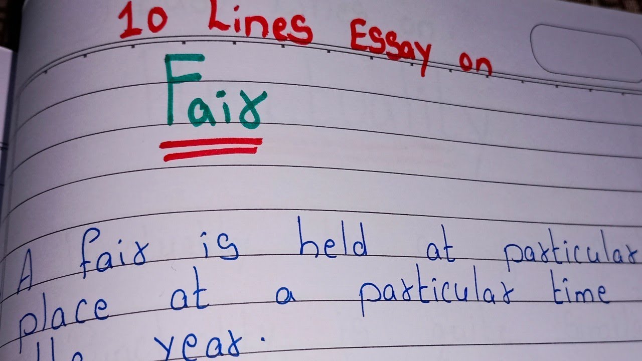 Essay on Fair in english /few lines on Fair /Few Sentences on Fair ...