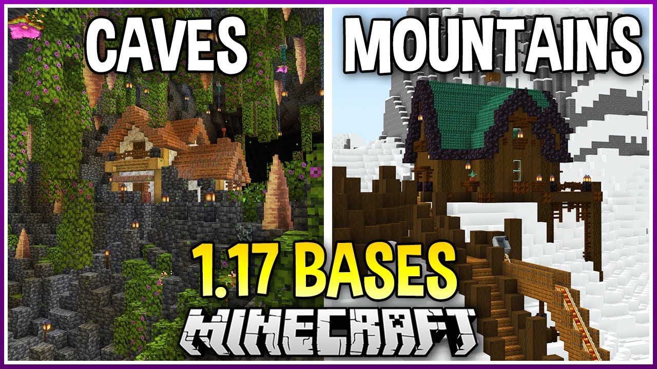 I Made Bases in the New 1.17 Caves & Mountains! - YouTube