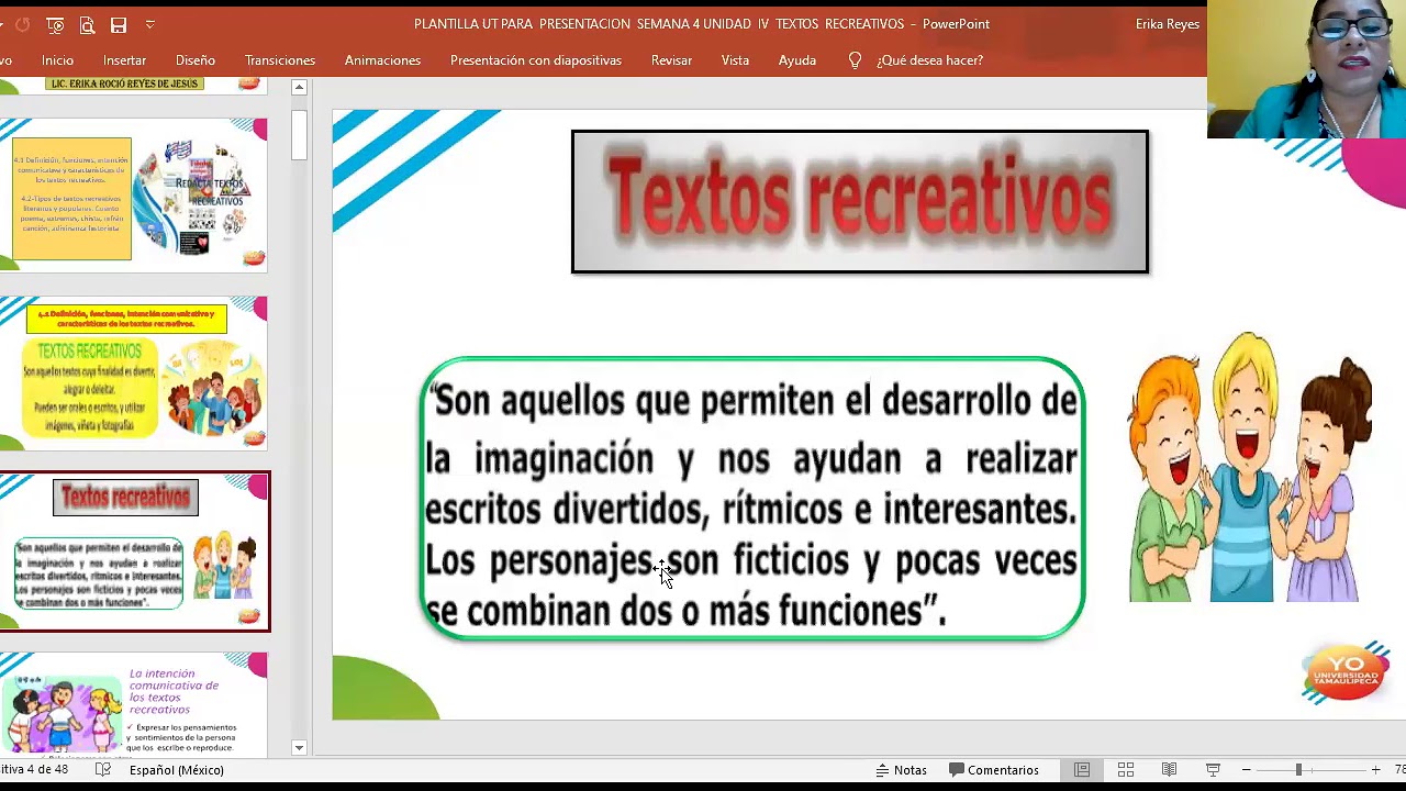 CLASE EN VIVO TEXTOS RECREATIVOS - YouTube