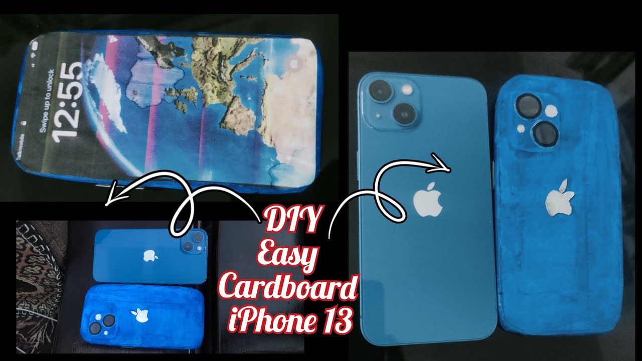 How to make iPhone 13 Mobile Phone with cardboard and paper/ DIY Paper ...