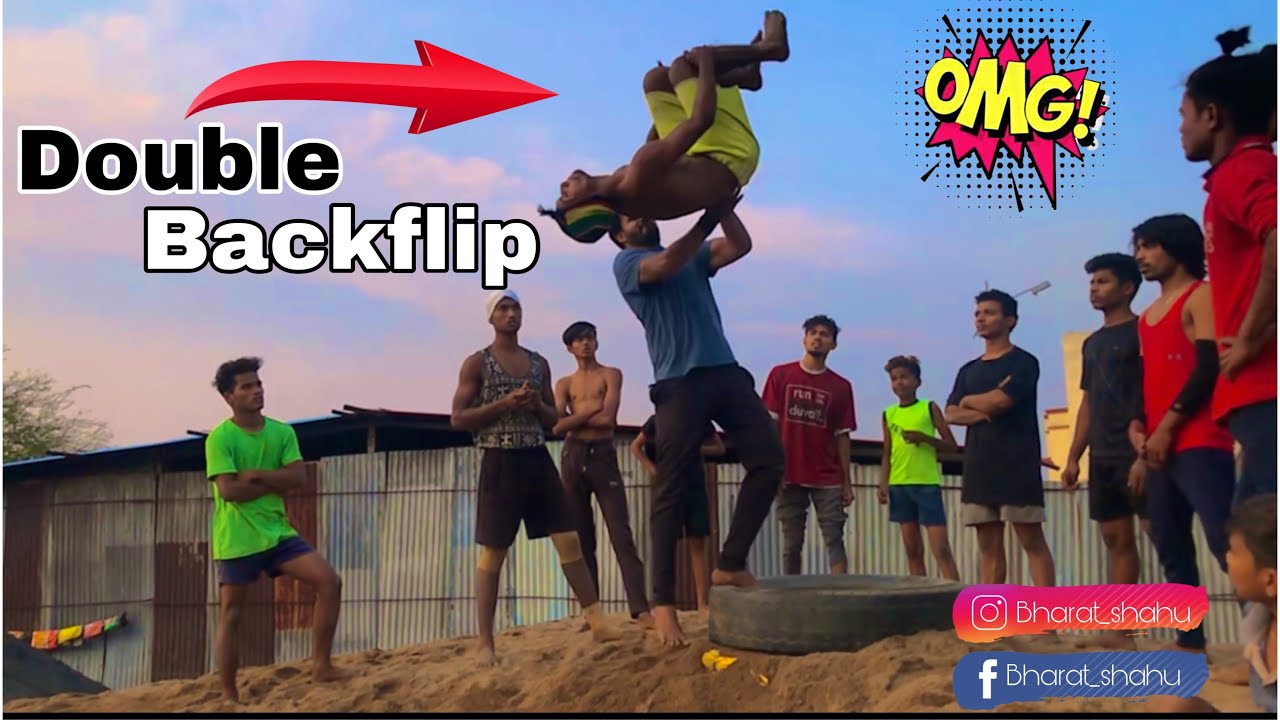 || Double backflip on sand || best flips on sand || best flipping in ...