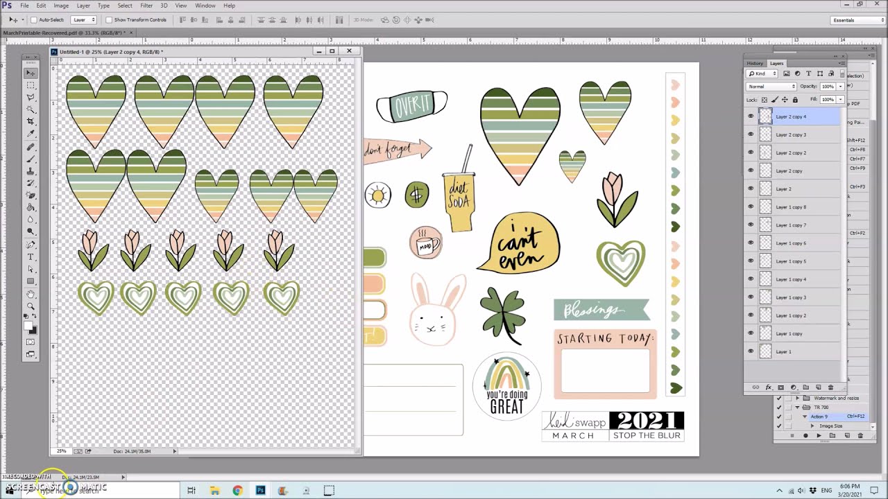 Creating multiple stickers - YouTube