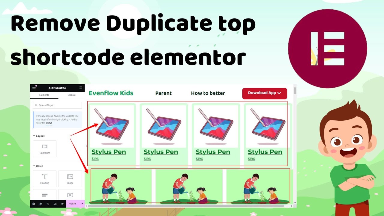 How To Remove Duplicate Shortcode Content On Top Of Elementor Editor Elementor Shortcode Issue 2546