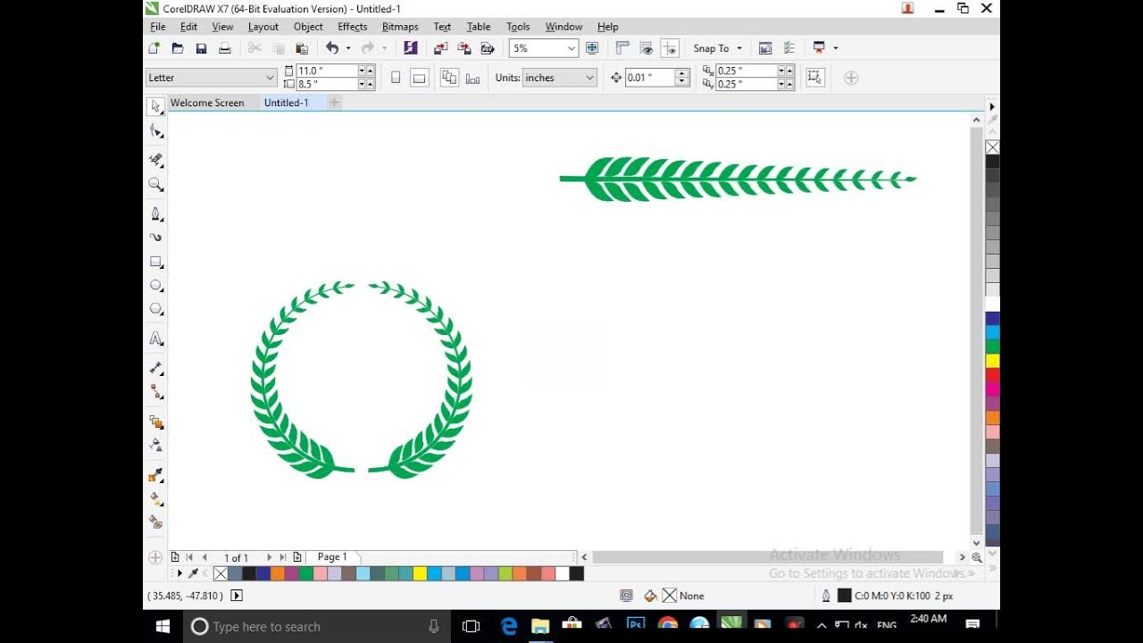 Corel Draw Design. Leaf Logo in Corel Draw. Corel Draw Tutorial. #logo ...