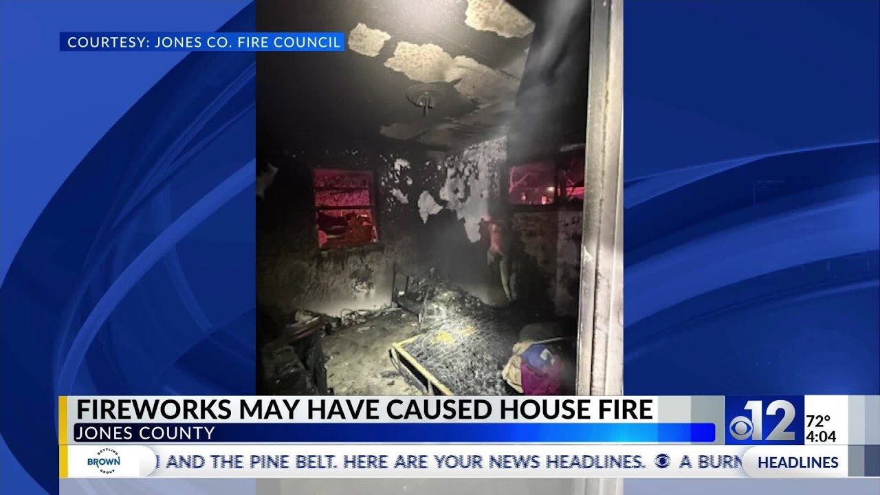 Fireworks may have caused Jones County house fire - YouTube