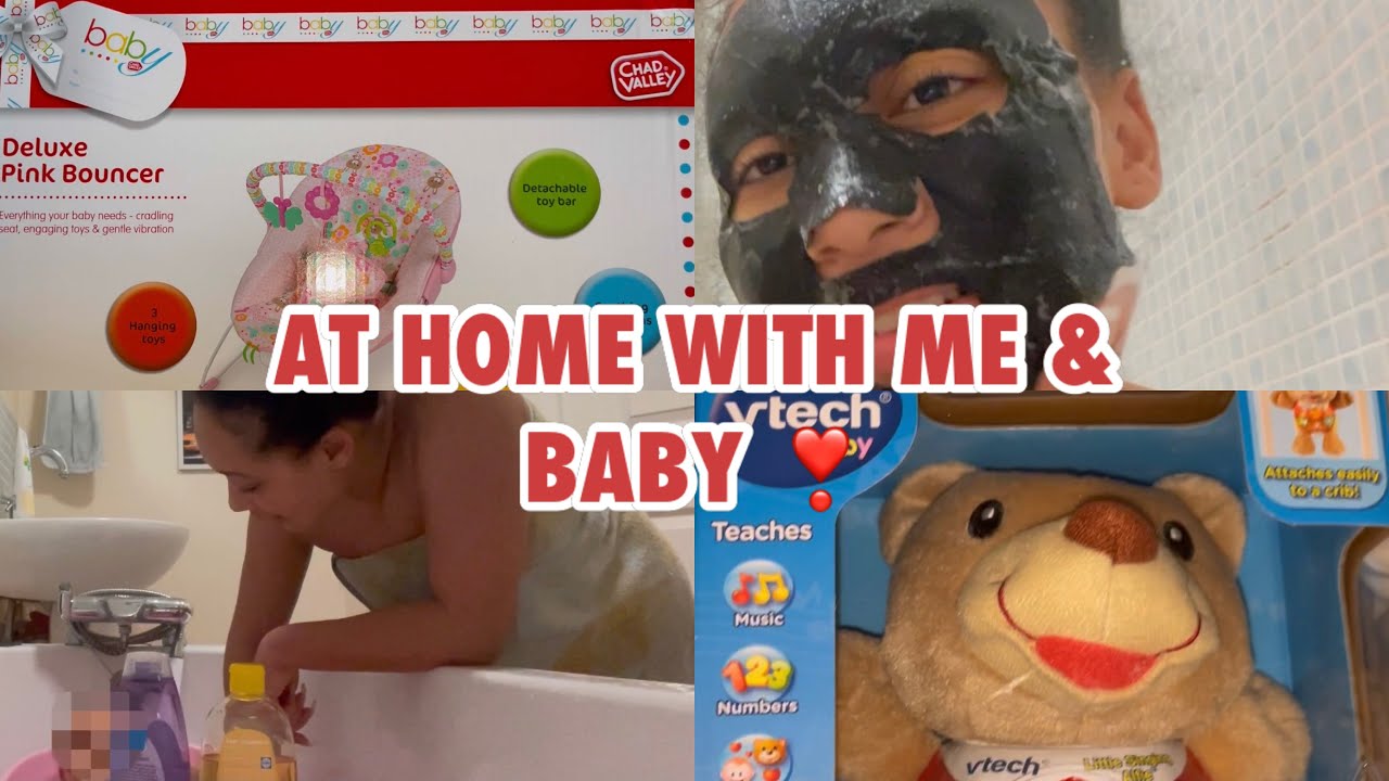 AT HOME WITH ME & BABY - PLUS CHAD VALLEY DELUXE PINK BOUNCER + VTECH ...