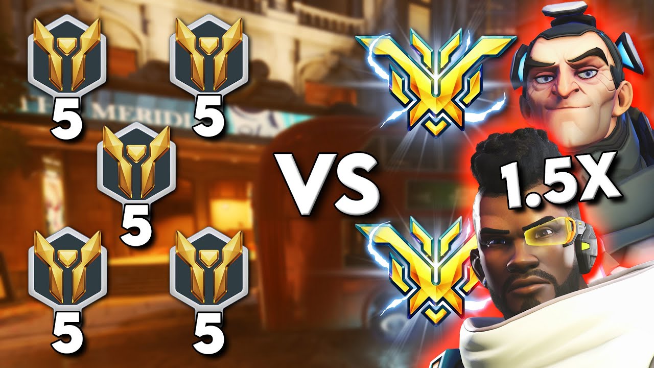 5 GOLDS vs. 2 150% BUFFED TOP 500s w/ Emongg | Overwatch 2 - YouTube