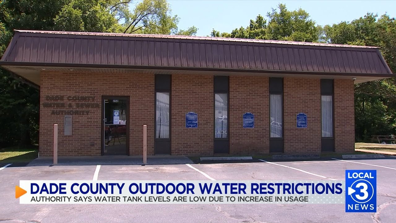 Dade County water tank levels lows prompting water usage restrictions ...