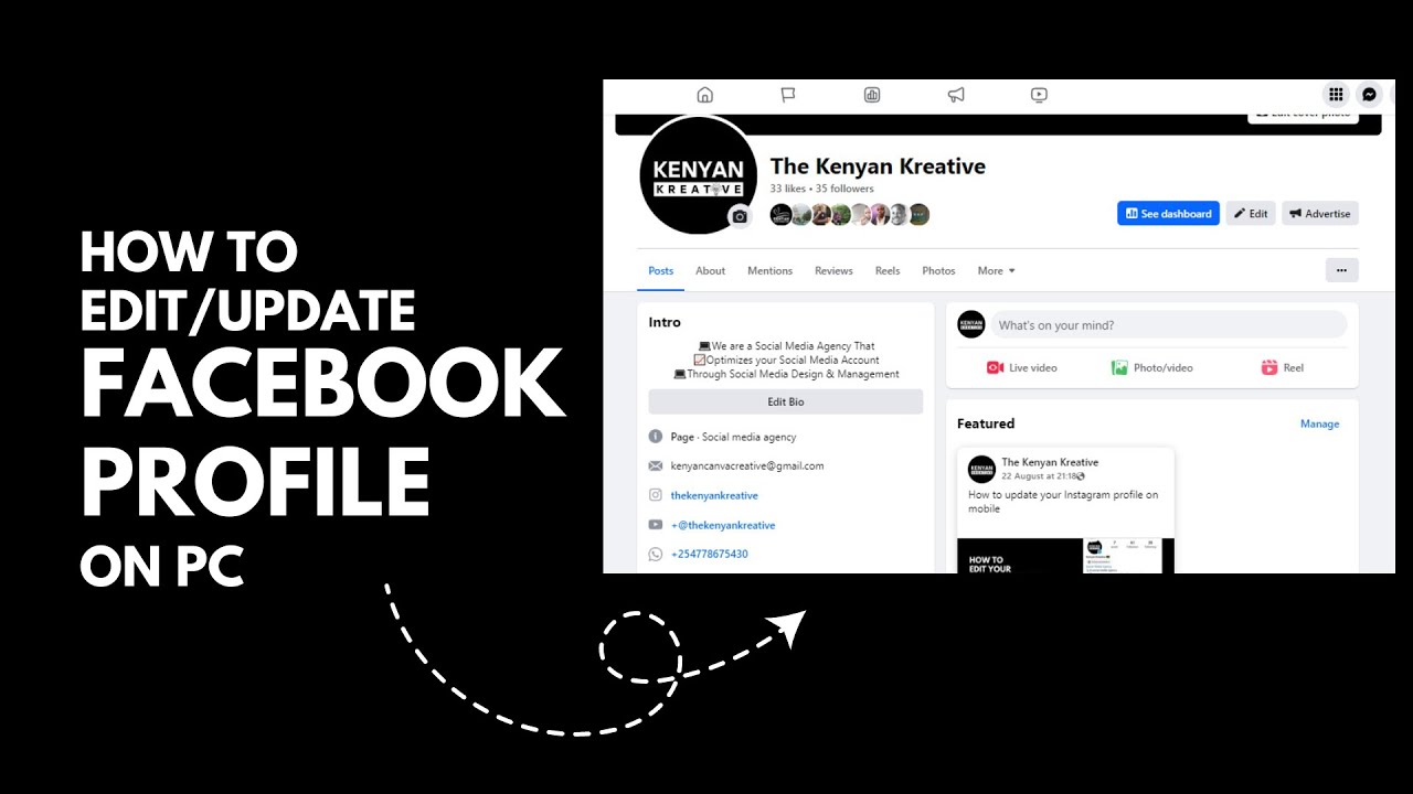 How to edit/update your Facebook Profile on PC - YouTube