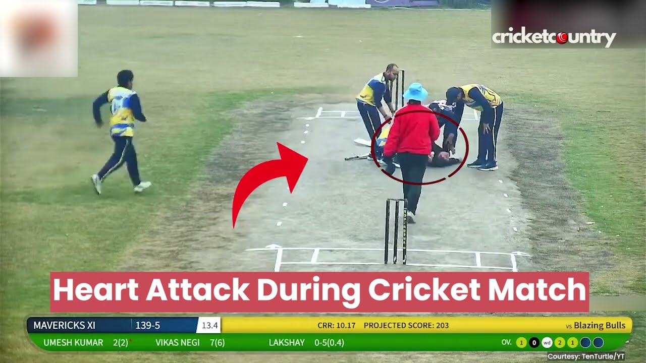 Shocking: Man Dies of Heart Attack During Cricket Match | Heart Attack ...