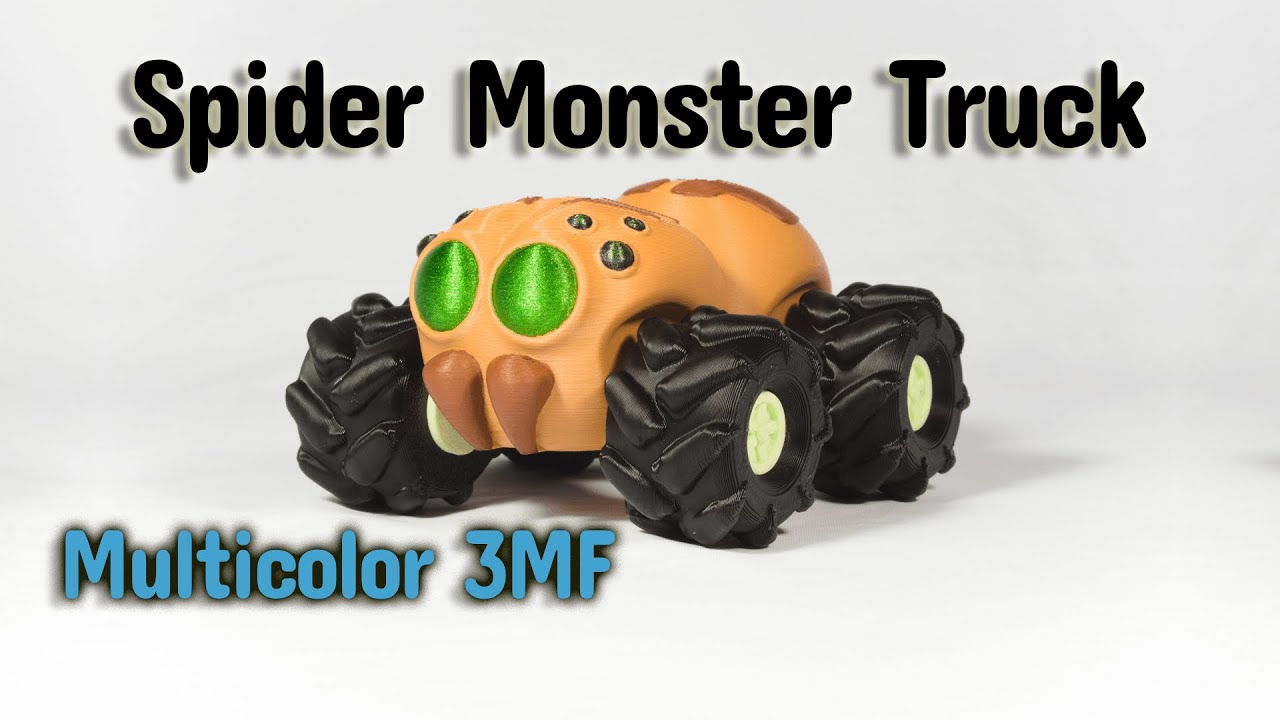 Spider Monster Truck (3d printed) - YouTube