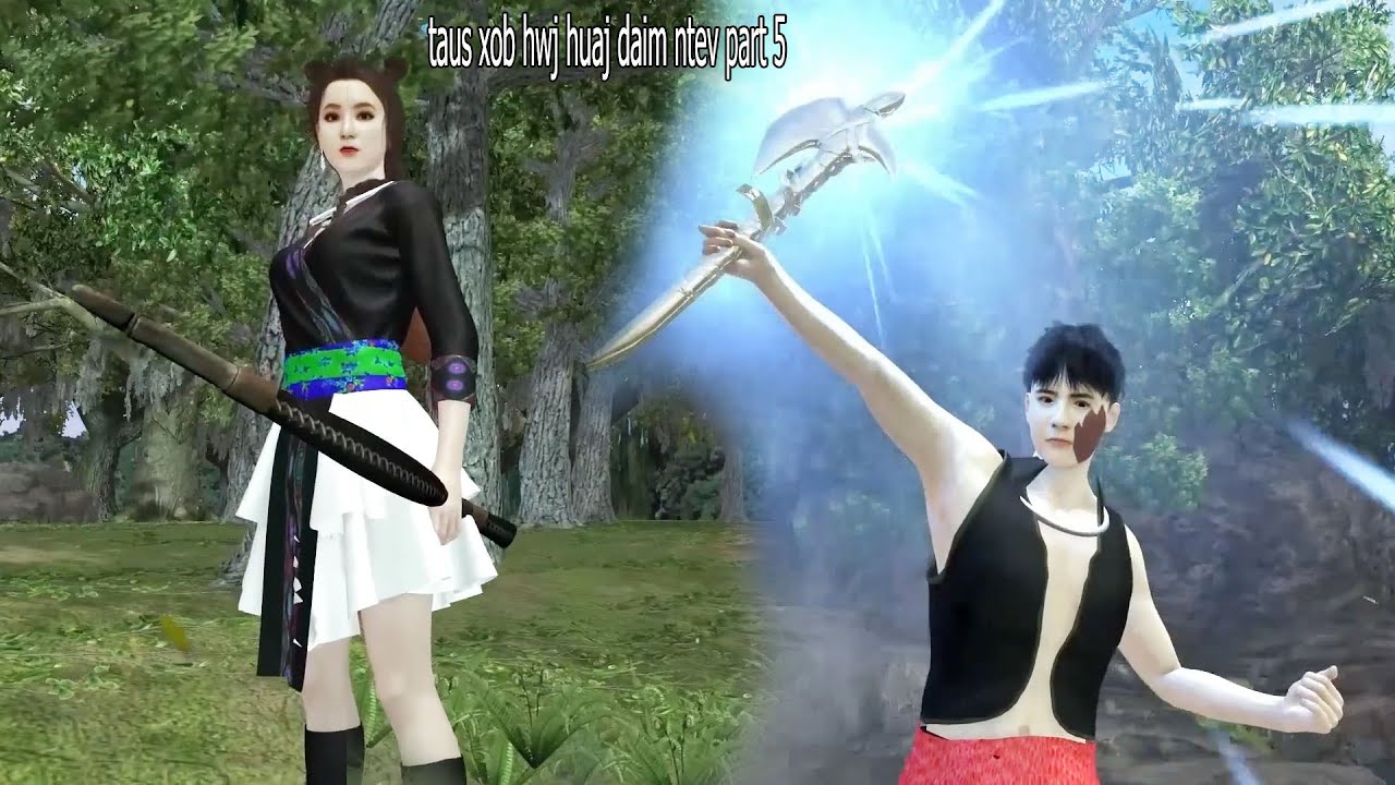nyuam dub plu taus xob hwj huaj hmong Animation 3d daim ntev part 5 ...