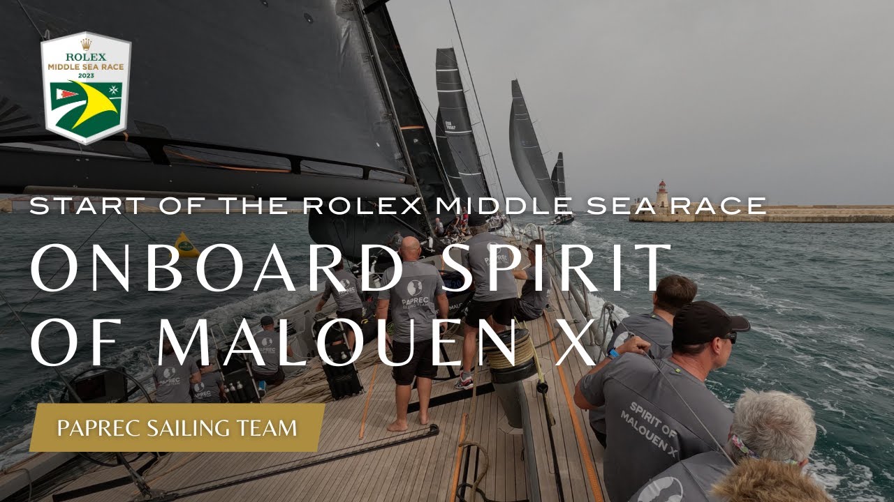 Onboard Start Footage on The Largest Yacht in the Rolex Middle Sea Race ...