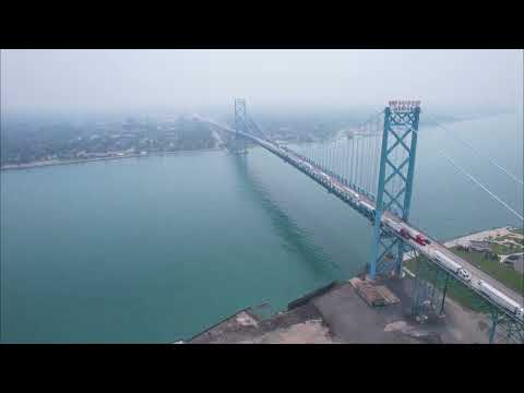 Ambassador Bridge Drone Footage 4K Detroit, MI - YouTube