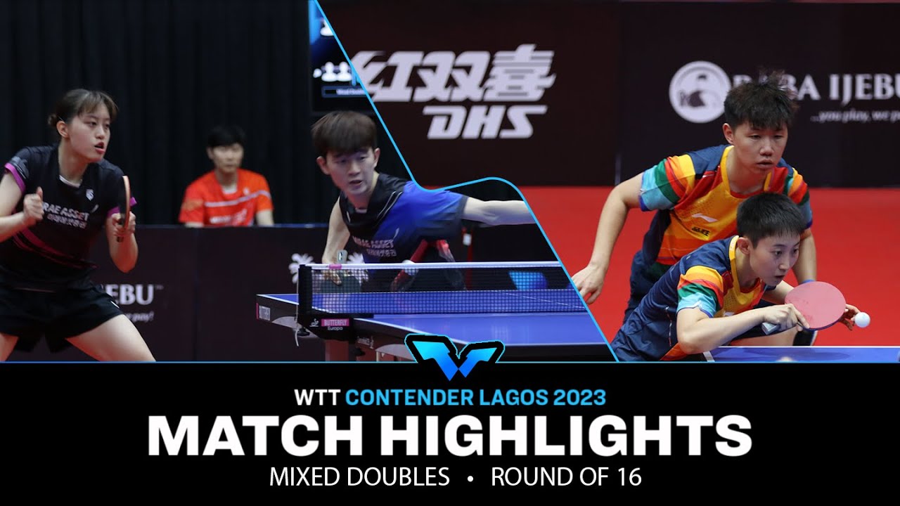 Liu/Fan vs Woo/Kim | XD R16 | WTT Contender Lagos 2023 - YouTube